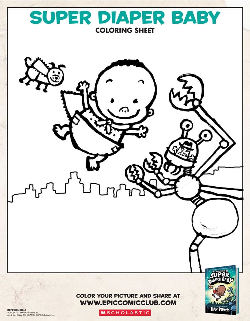 diaper coloring page
